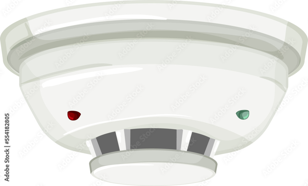 fire smoke detector cartoon. fire smoke detector sign. isolated symbol ...