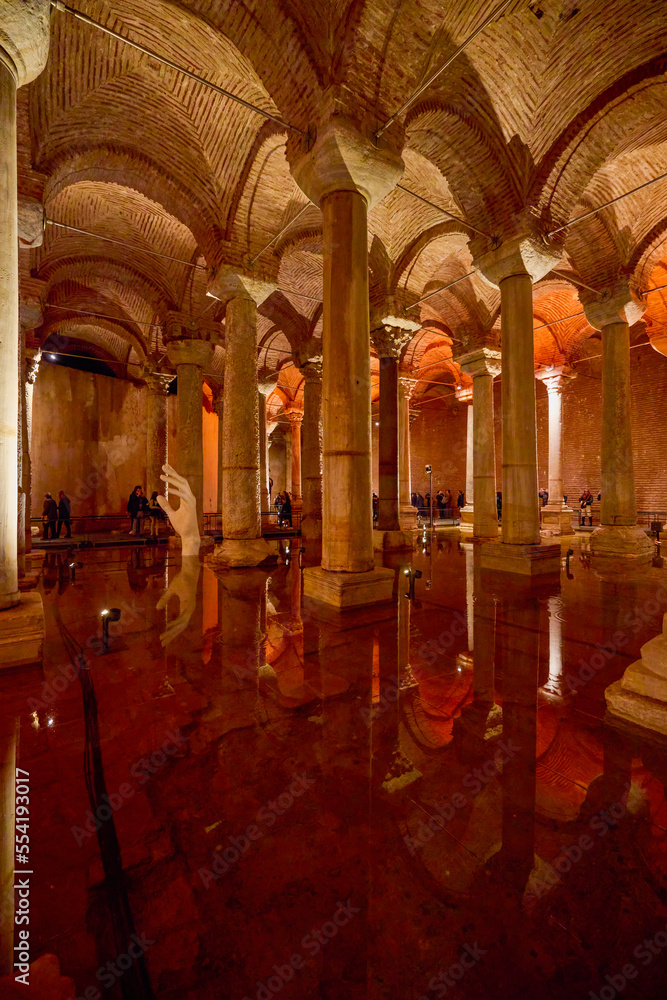 Istanbul Turkey November 29 2022. the Basilica Cisterns is the largest ...
