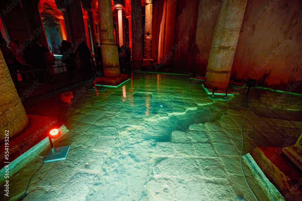 Istanbul Turkey November 29 2022. the Basilica Cisterns is the largest ...