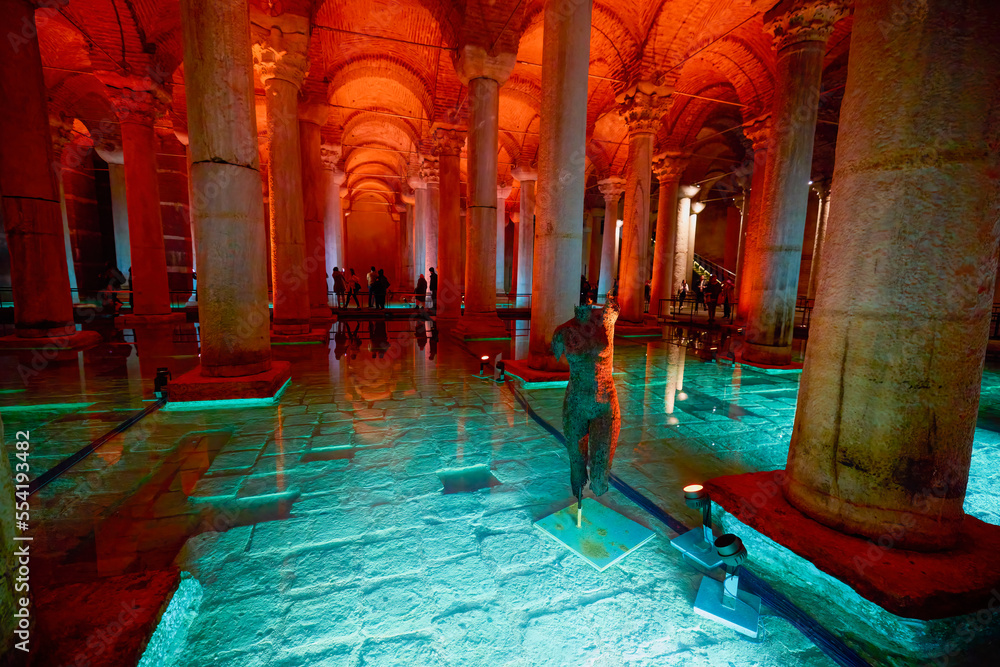 Istanbul Turkey November 29 2022. the Basilica Cisterns is the largest ...