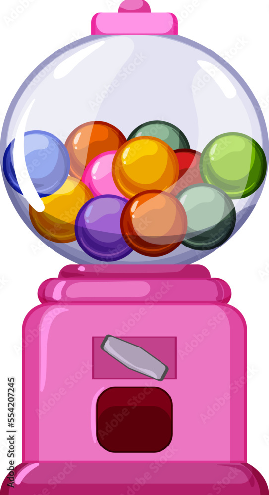 Cartoon Bubble Gum Machine