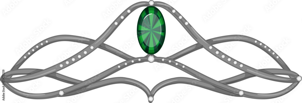 decoration tiara crown cartoon. decoration tiara crown sign. isolated ...