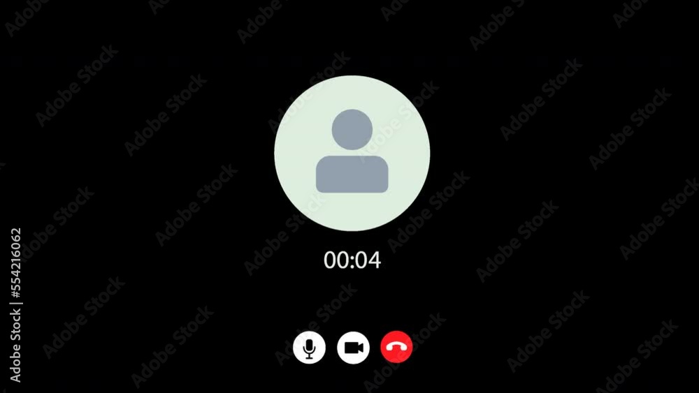 Incoming Call with Accept and Decline Option animation on Black ...
