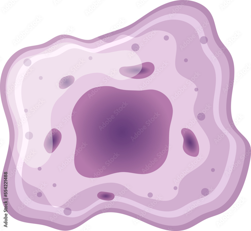 bacteria cell cartoon. disease organism, blood pathogen, allergy ...