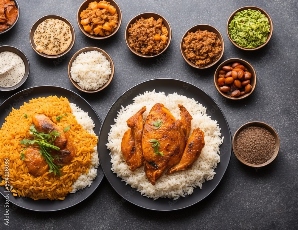 rice with chicken, biryani, food, meat, meal, chicken, dinner, dish ...