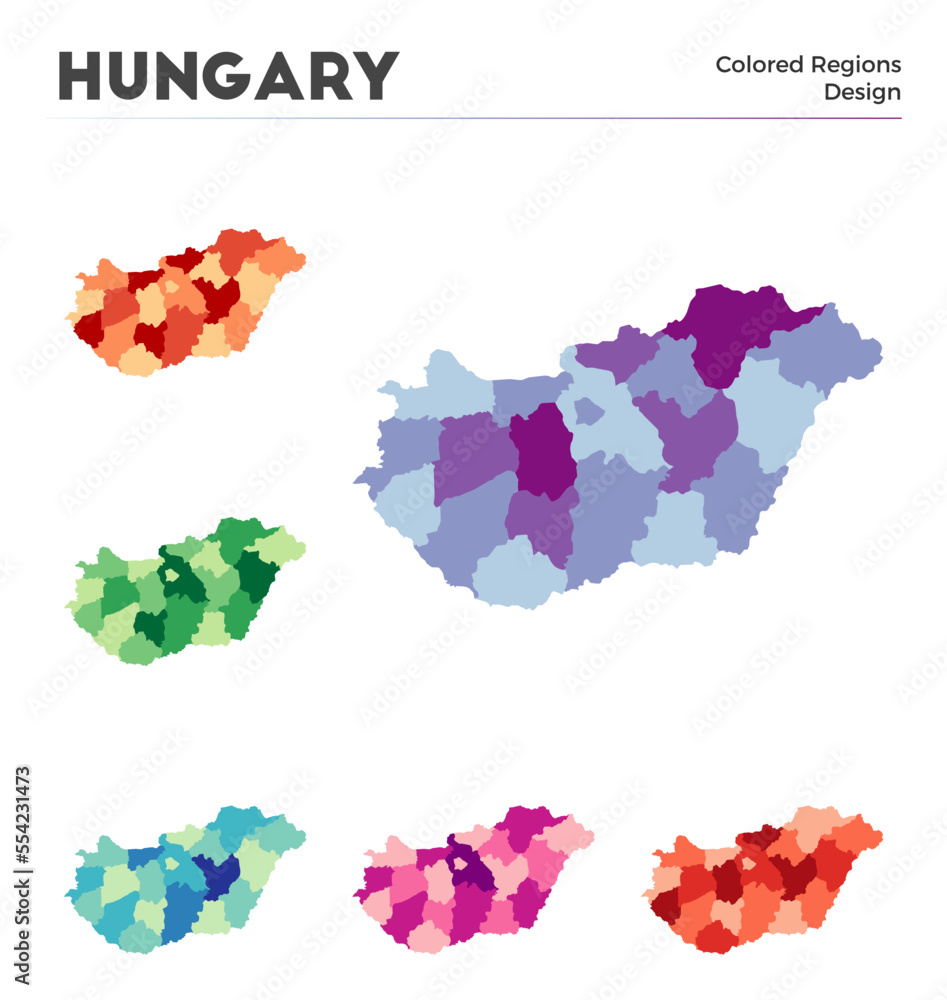 Hungary map collection. Borders of Hungary for your infographic ...
