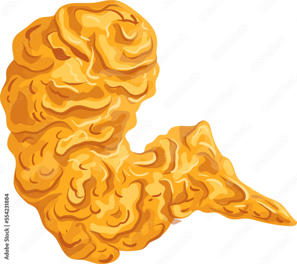 wing fried chicken cartoon. food fast, crispy fried meat, menu leg ...