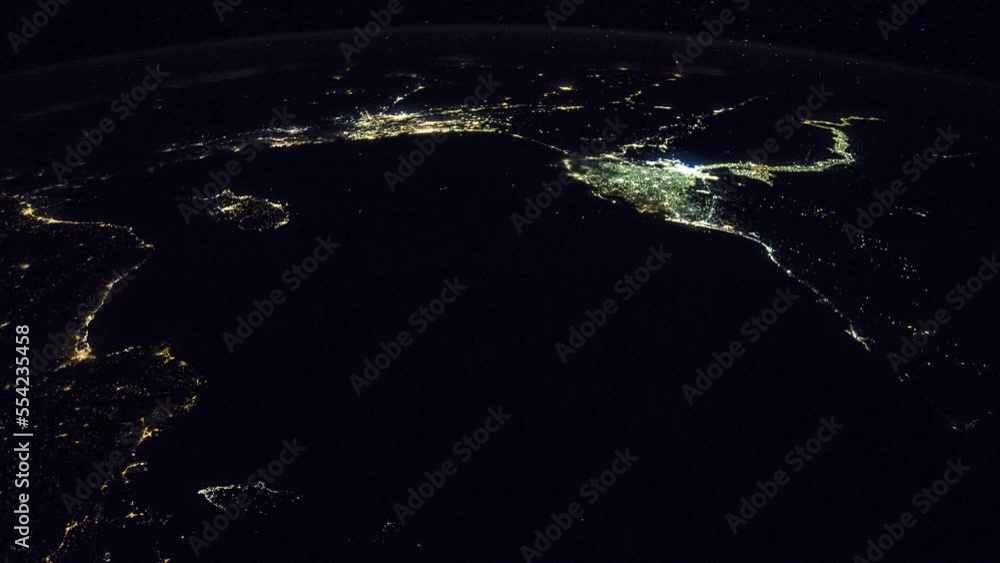 Vidéo Stock ISS Time-lapse Video of Earth seen from the International ...