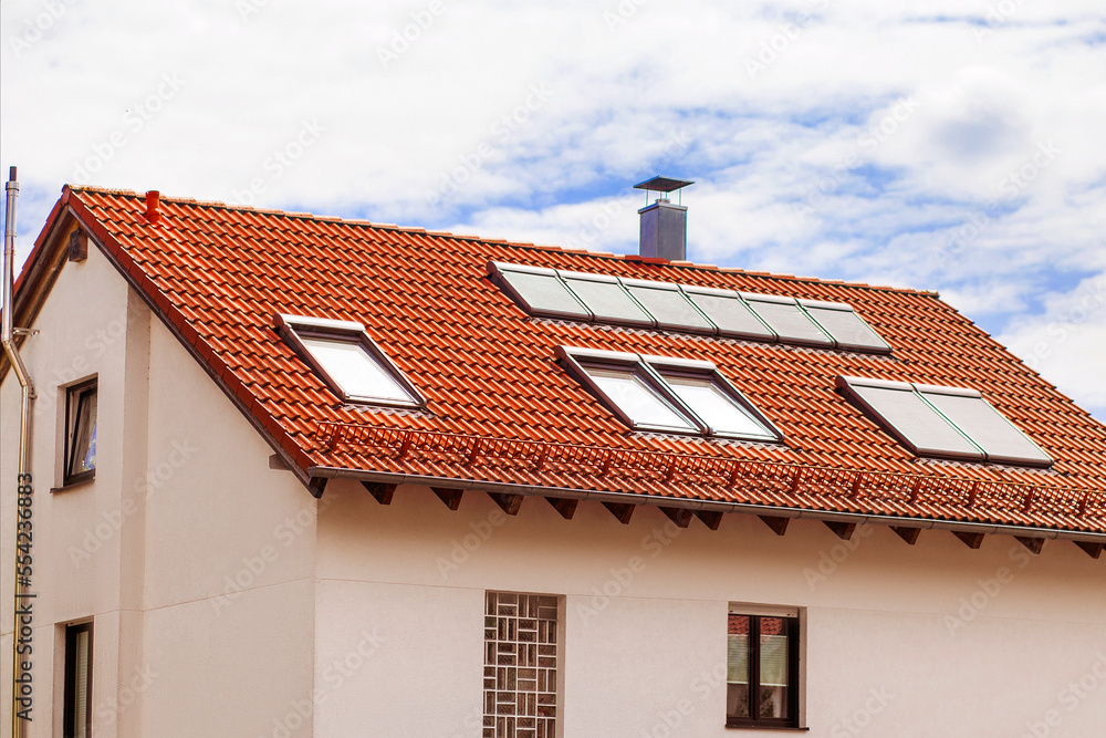 Dormers or Skylights on Attic Mansard Roof with External Roller Blinds ...