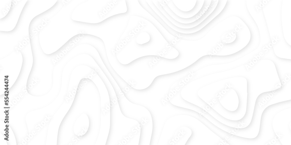 Abstract 3d wavy line paper cut white background.realistic papercut decoration textured with ...