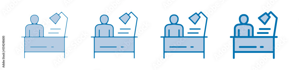 Pictogramme icones et logo poste bureau travail entreprise office ...