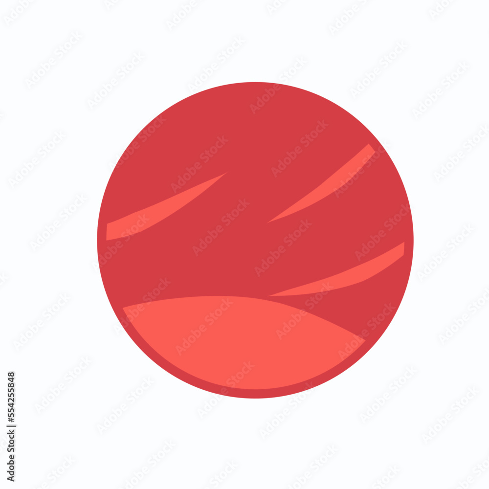 Red Kickball Dodgeball ball Vector Illustration Icon Stock Vector ...
