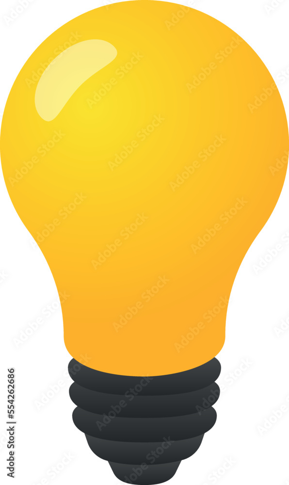 Light Bulb 3D Stock Vector | Adobe Stock