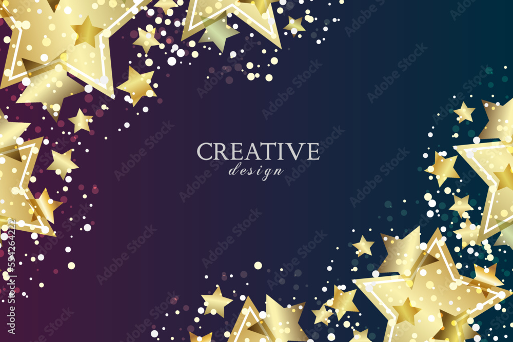 Diploma design template. Graduation card with starry frame and copy ...