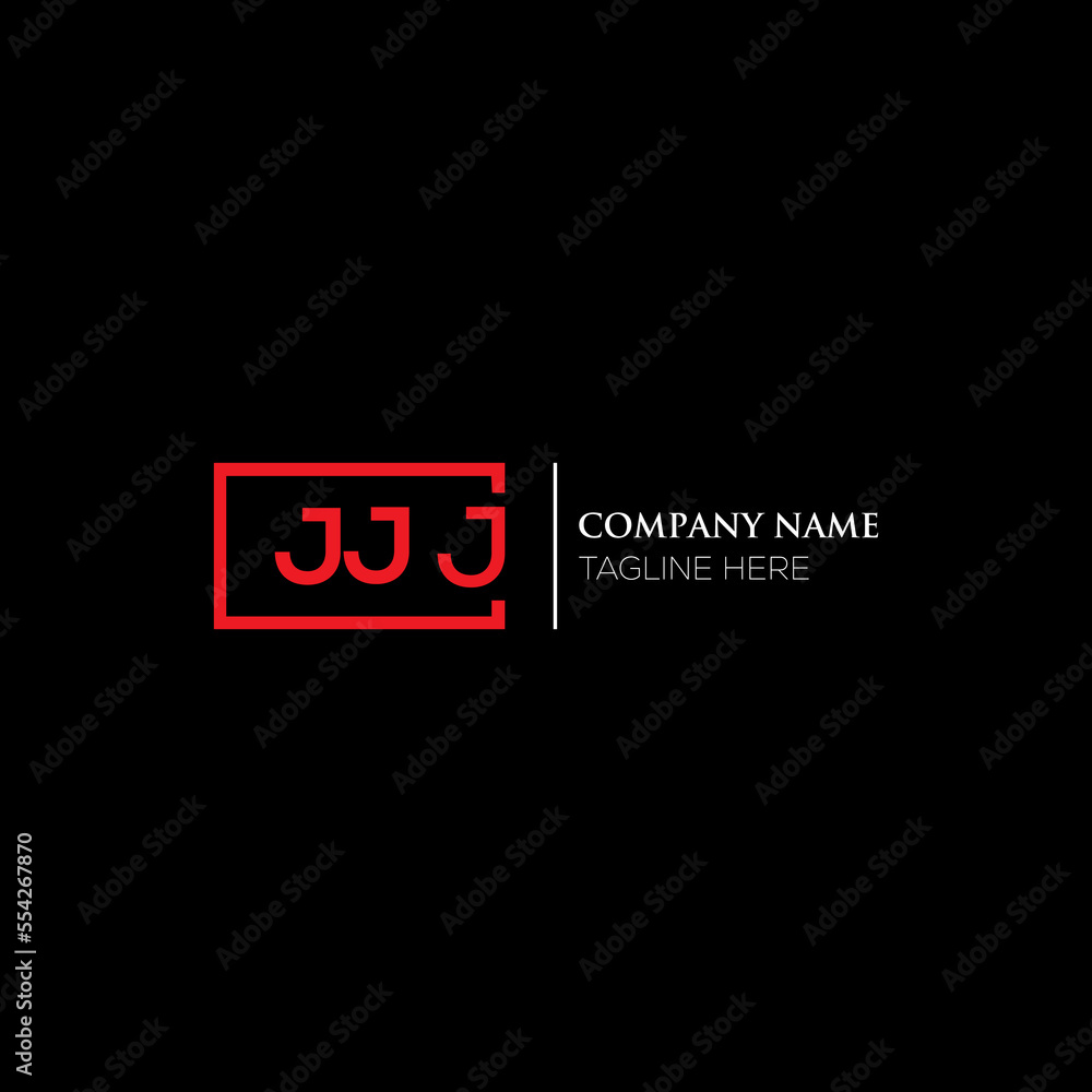 JJJ letter logo design on black background. JJJ creative initials ...