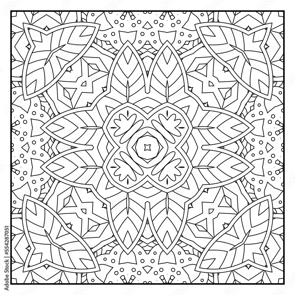 Mandala coloring page for adults. Mandala background. Mandala pattern ...