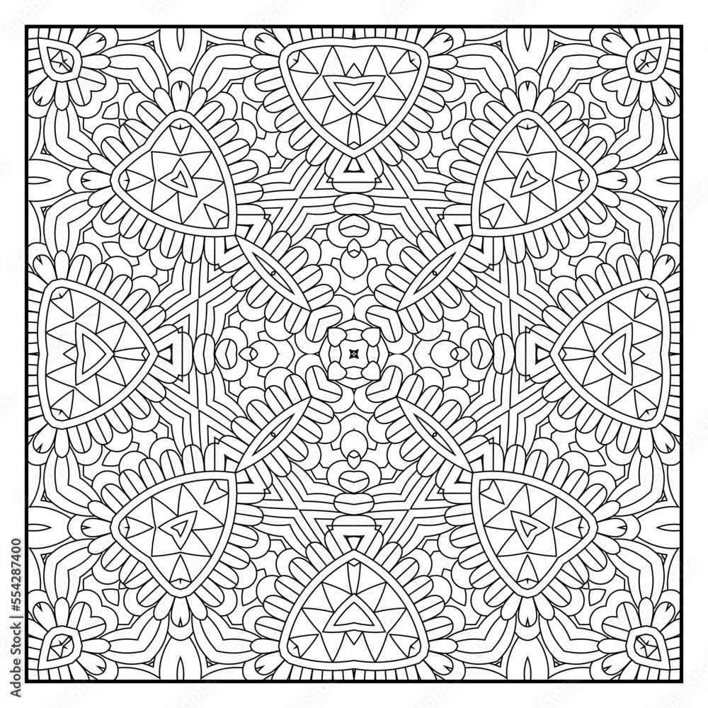 Mandala coloring page for adults. Mandala background. Mandala pattern ...