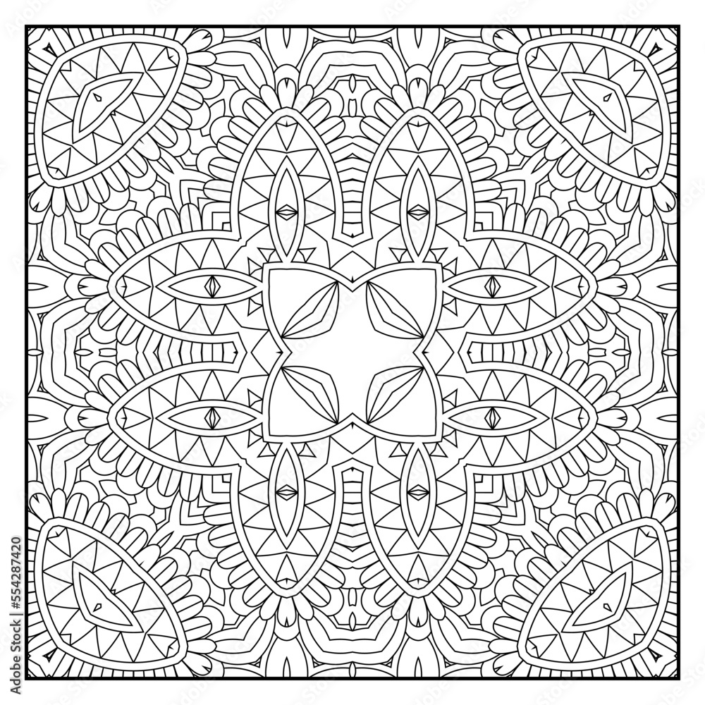 Mandala coloring page for adults. Mandala background. Mandala pattern ...