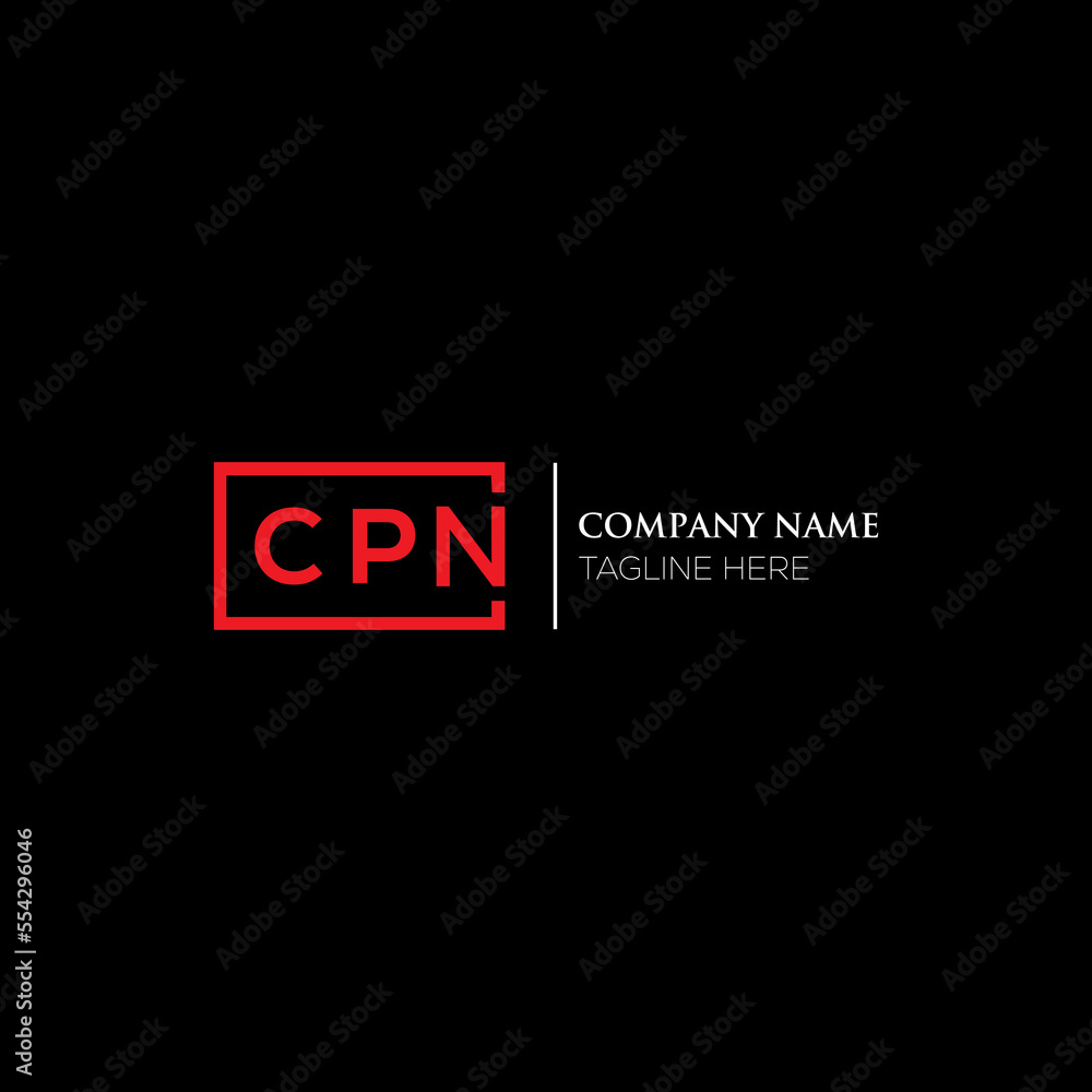 CPN letter logo design on black background. CPN creative initials ...