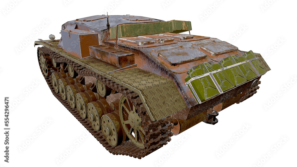 Self-propelled artillery mount, panzer, tank of the WW2 StuG III Ausf G ...