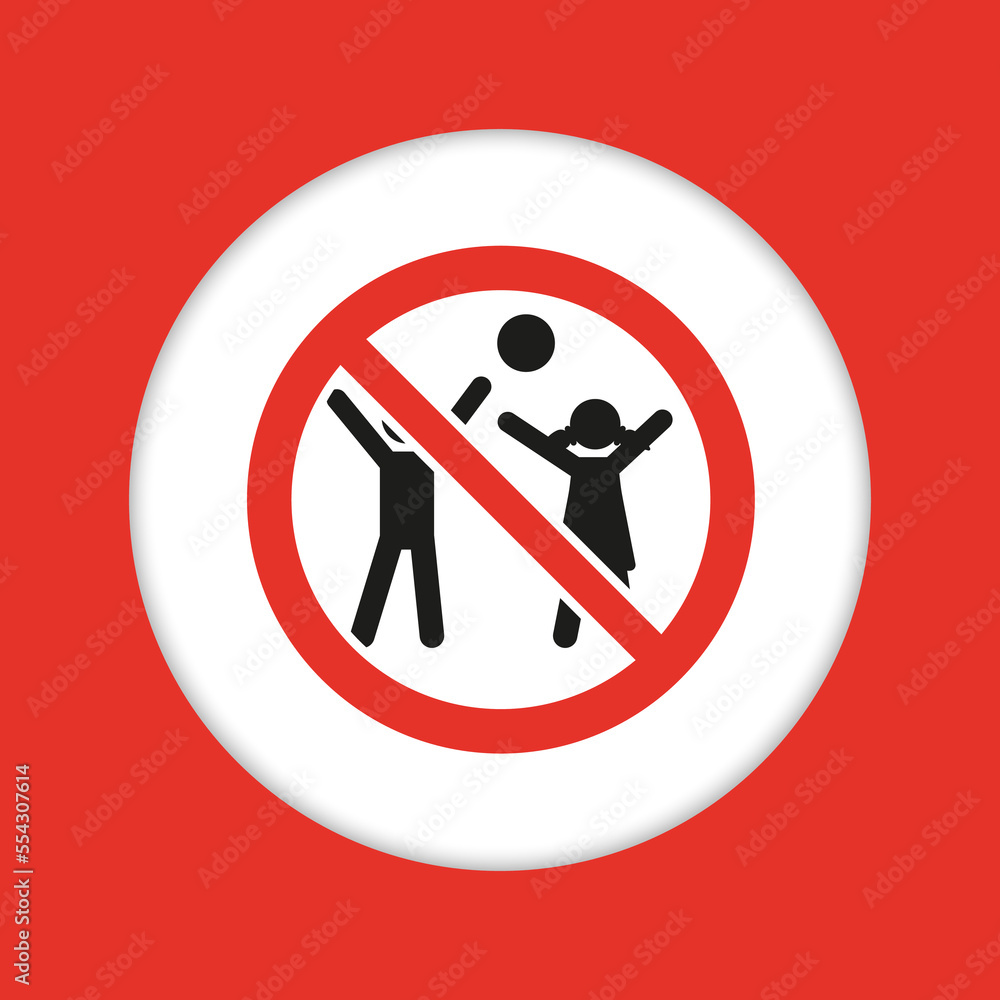 Panneau fond rouge interdit danger obligatoire jeu jouer parc enfants ...