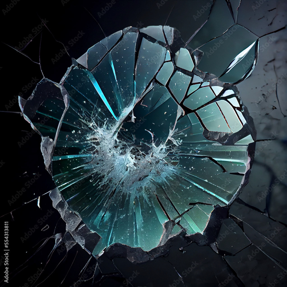shattered safety glass Stock Illustration | Adobe Stock