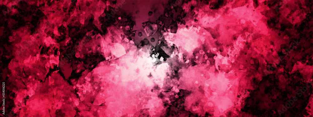 Red and black watercolor abstract background, red grunge texture with ...
