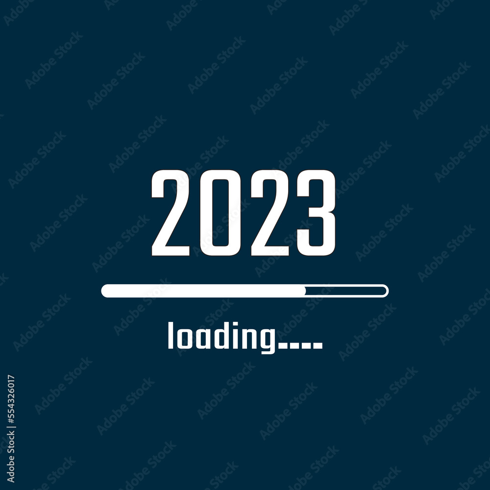 2023 new year countdown loading bar banner design Stock Illustration ...