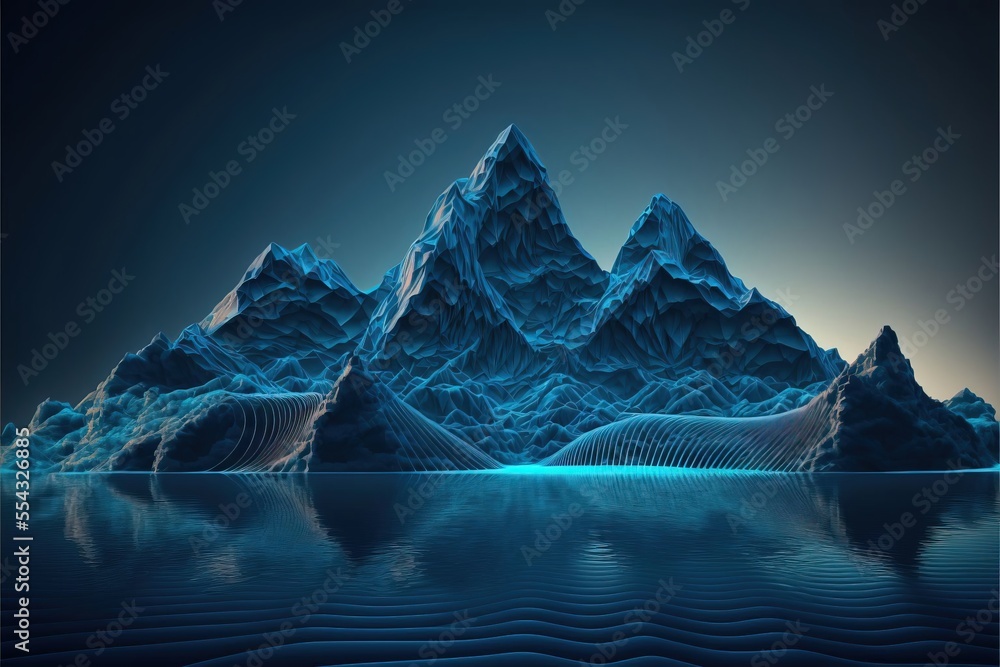 4K resolution or higher, abstract blue background, virtual reality ...