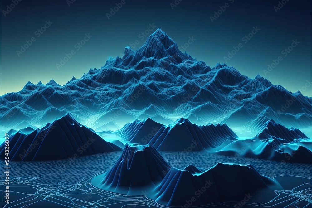 4K resolution or higher, abstract blue background, virtual reality ...