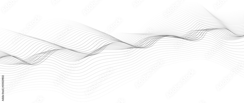 Wave line background with smooth shape. Beautiful wavy line on a white ...