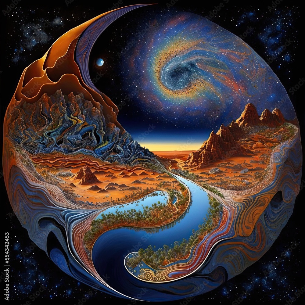 Australian Aboriginal dreamtime creation of Australia by a rainbow ...