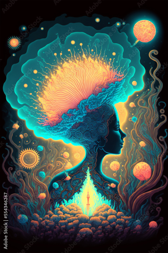 mind expansion - Generative AI Stock Illustration | Adobe Stock