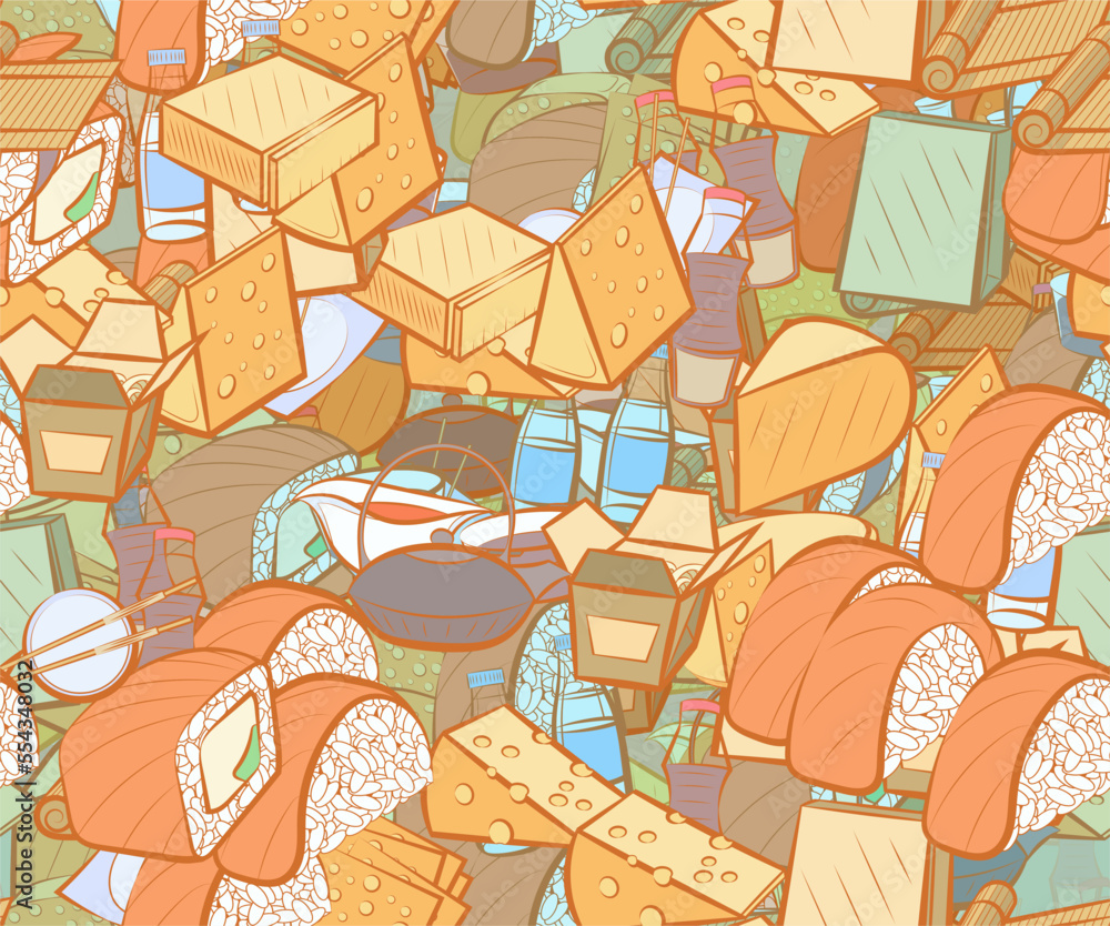 Background pattern abstract design texture. Seamless. Cheeses and ...