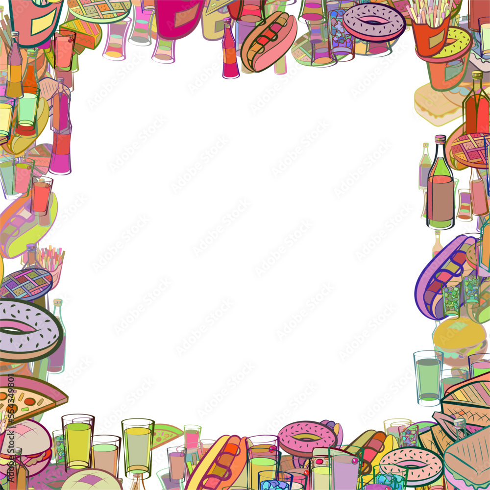 Background pattern abstract design texture. Alcohol and American food ...