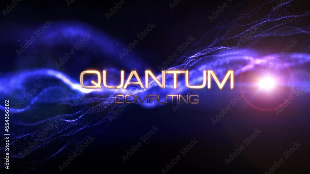Quantum Computing text abstract science technology futuristic 3D ...