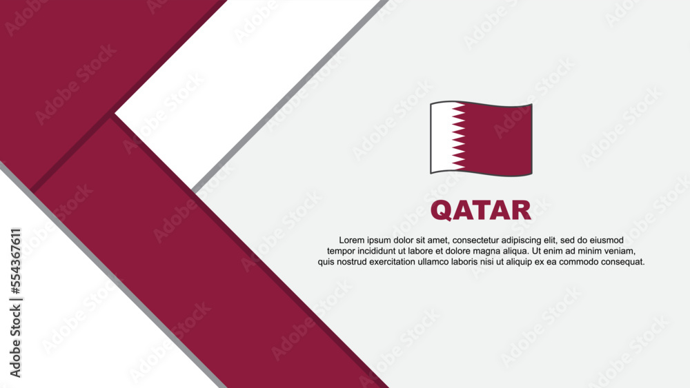 Qatar Flag Abstract Background Design Template. Qatar Independence Day ...