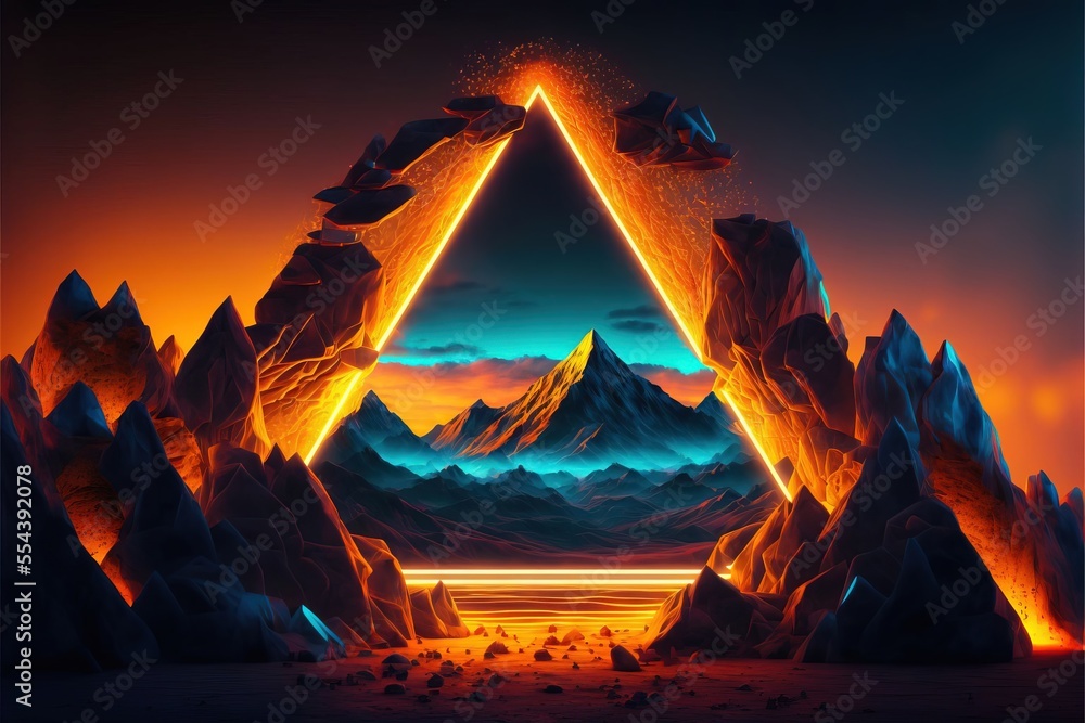 4K resolution or higher, Abstract futuristic neon background. Fantastic ...