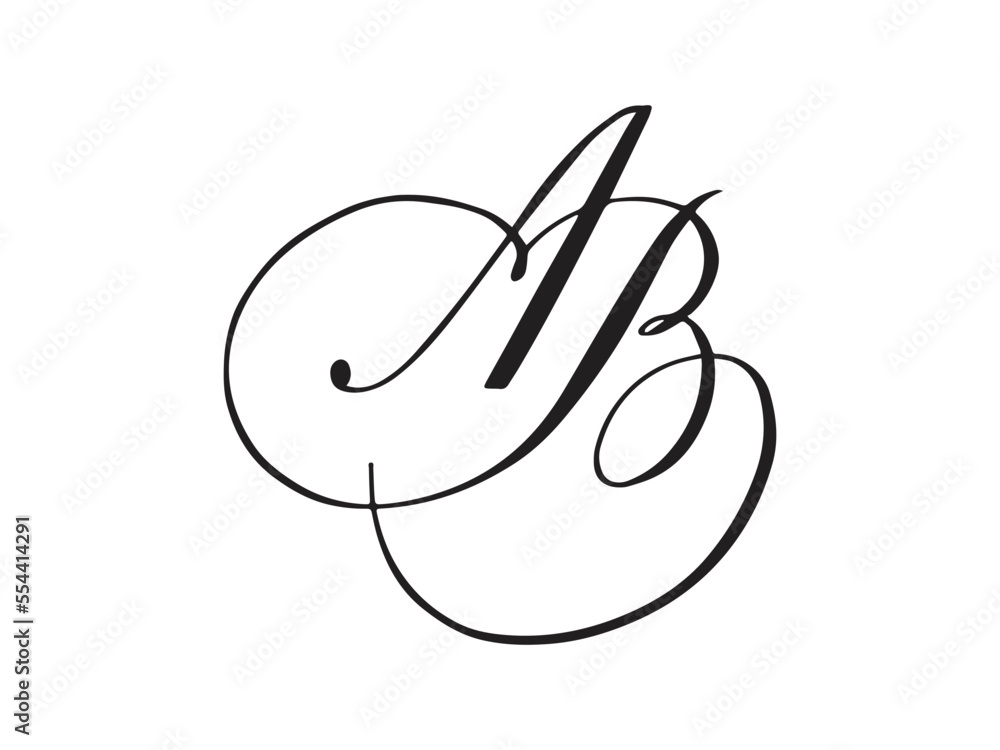 AB monogram logo | Wedding logo monogram| personal initial logo Stock ...