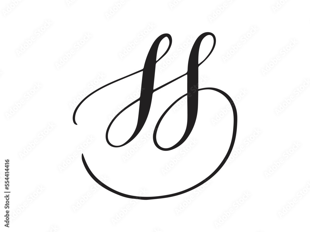 SS monogram logo | Wedding logo monogram| personal initial logo Stock ...