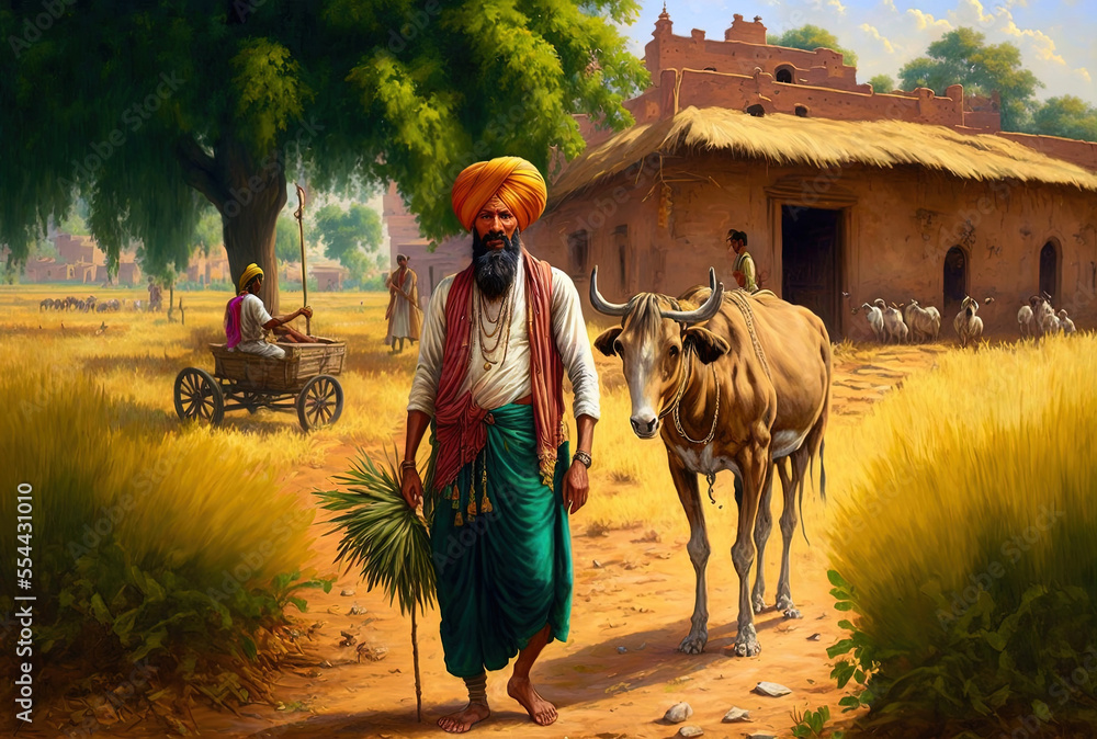 Indian farmer and Indian village are examples of Indian agriculture ...