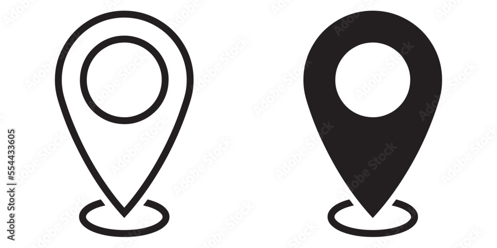 ofvs267 OutlineFilledVectorSign ofvs - map marker vector icon . location pin sign . travel ...