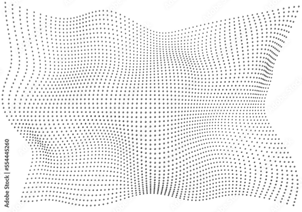 Photo & Art Print Halftone pattern overlay - 3d abstract shape design ...