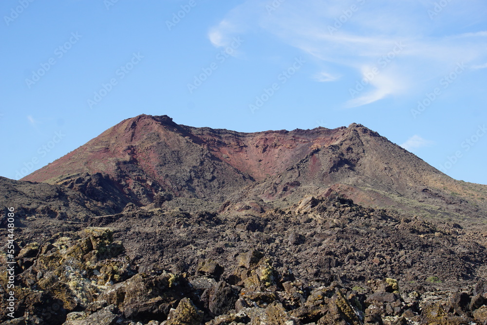Different shapes of volcanic lava which solidified on Lanzarote Island ...