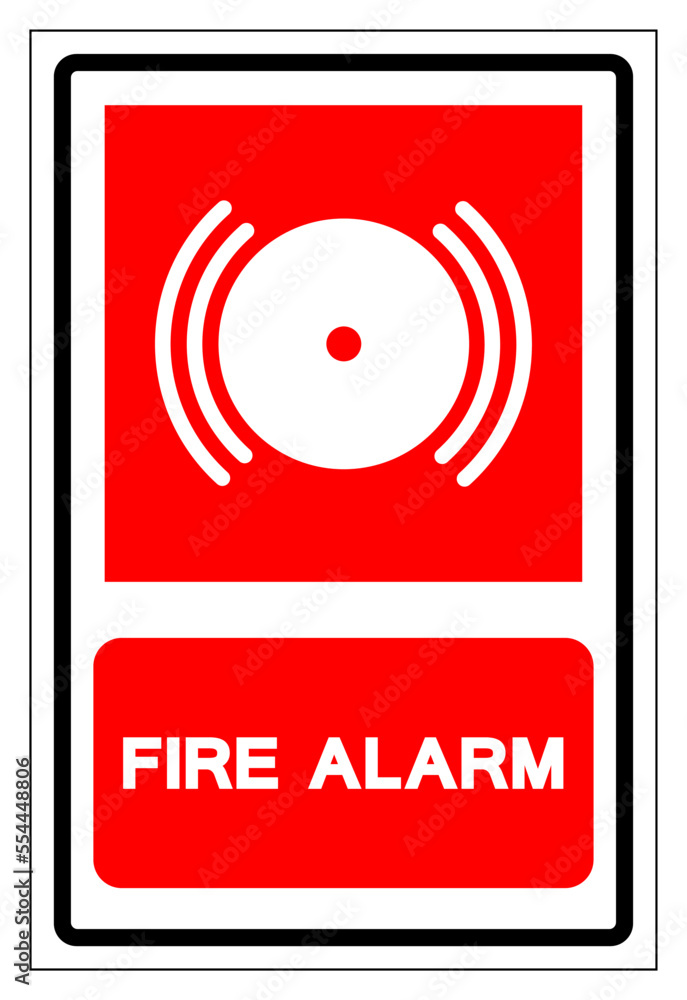 Fire Alarm Symbol Sign, Vector Illustration, Isolate On White ...
