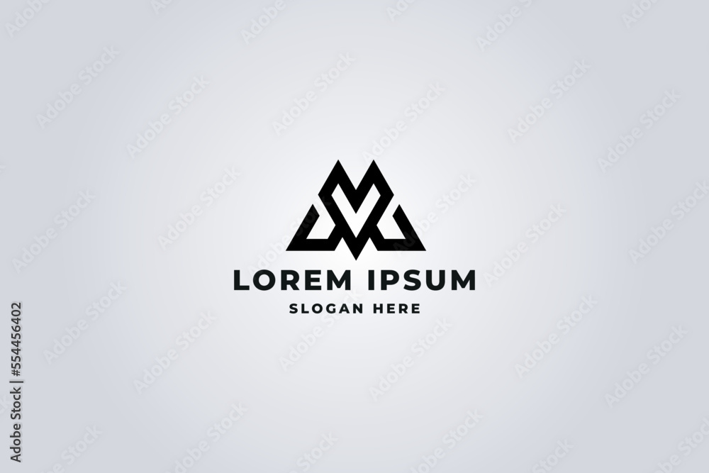 Market Digital Letter M Logo Stock Vector | Adobe Stock