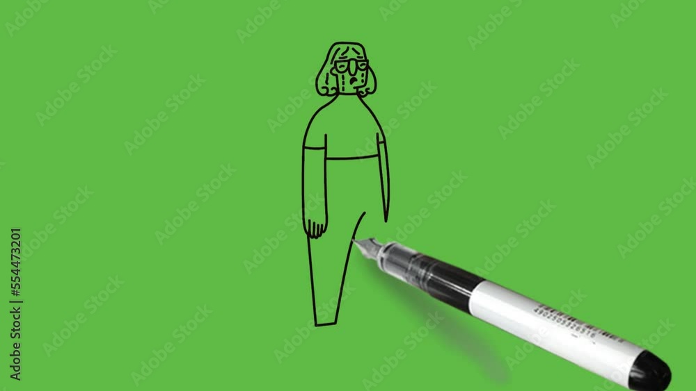 Draw boy weeping face with tears standing straight with grey hair and ...