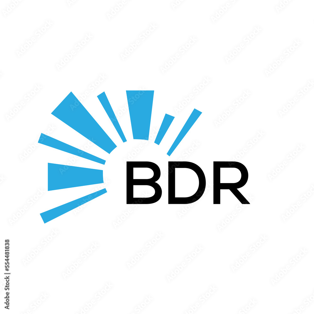 Vecteur Stock BDR letter logo. BDR blue image on white background and ...