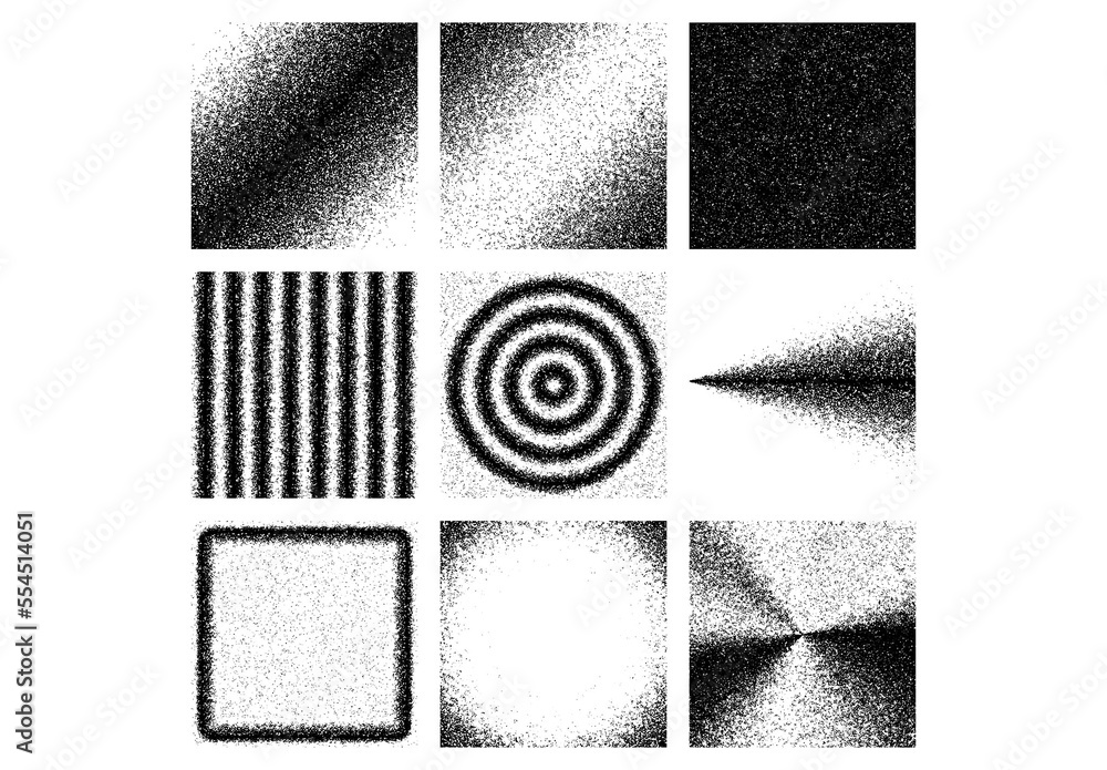 Distressed grunge, noise texture design element. Black and white vector ...