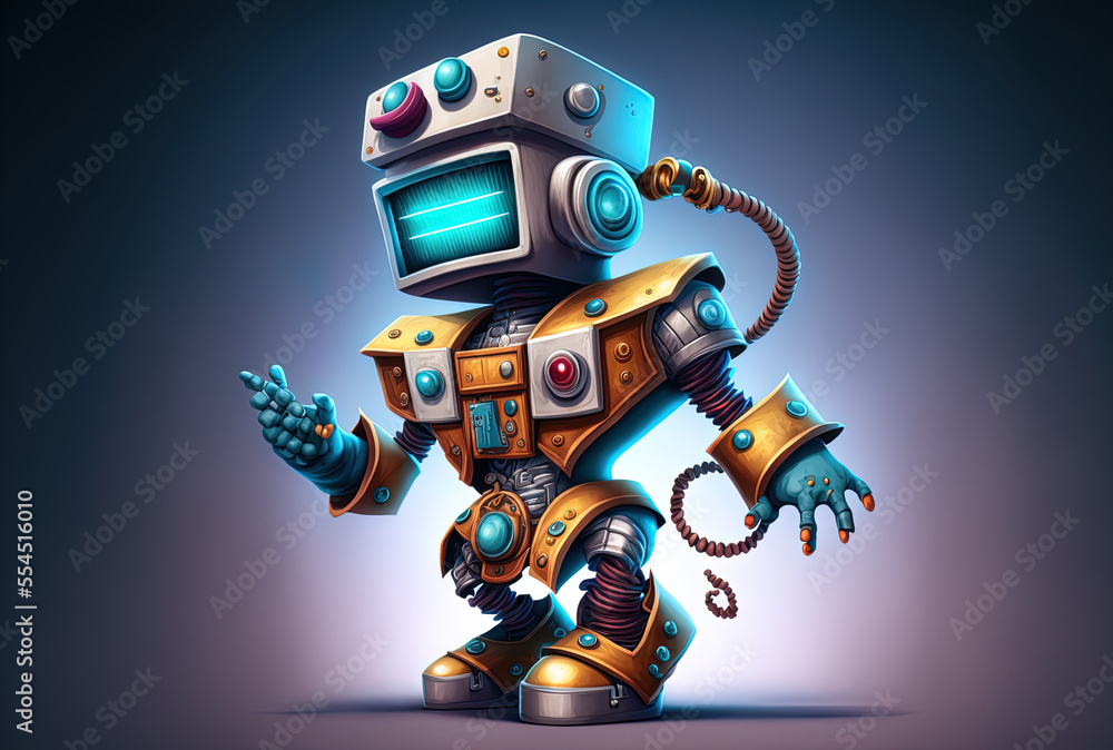 Cartoon mascot of the robot doctor character. Generative AI Stock ...